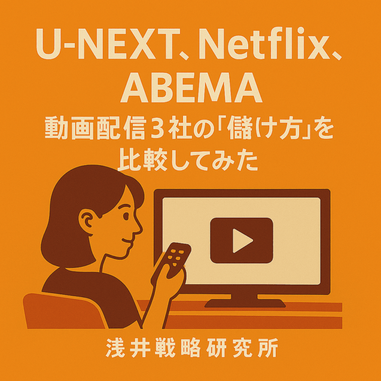 U-NEXT、Netflix、ABEMA：動画配信3社の“儲け方”を比較してみた - 浅井戦略研究所 | ASSI